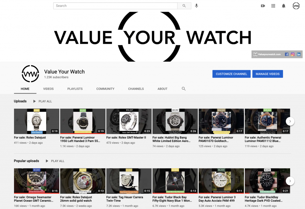 NEW SPONSOR: Buy and Sell Luxury Used Watches at Value Your Watch ...